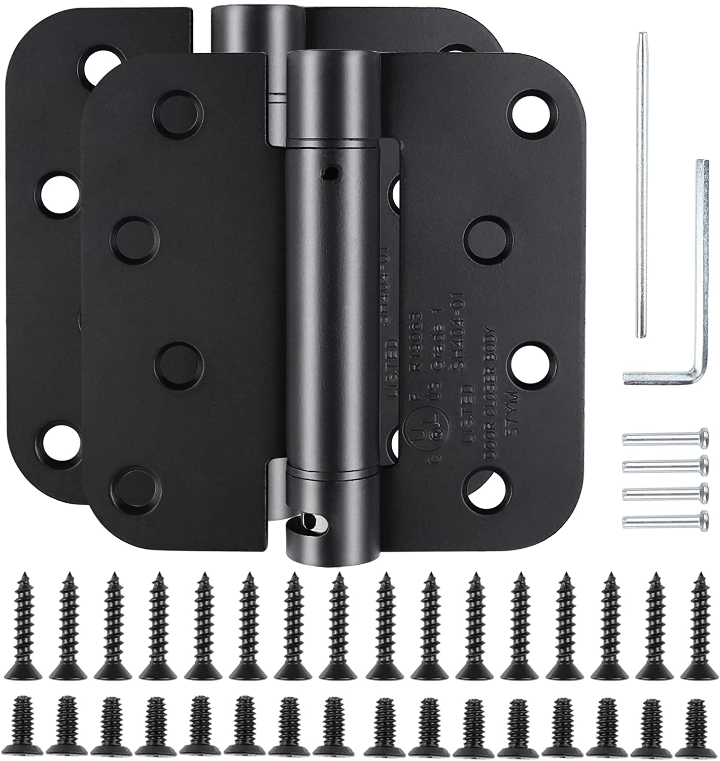 4-inch Matte Black Door Hinges with Self Closing Mechanism – tdchinges